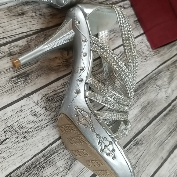 Delicacy | Shoes | Delicacy Silver Rhinestone 4 Inch Heels | Poshmark